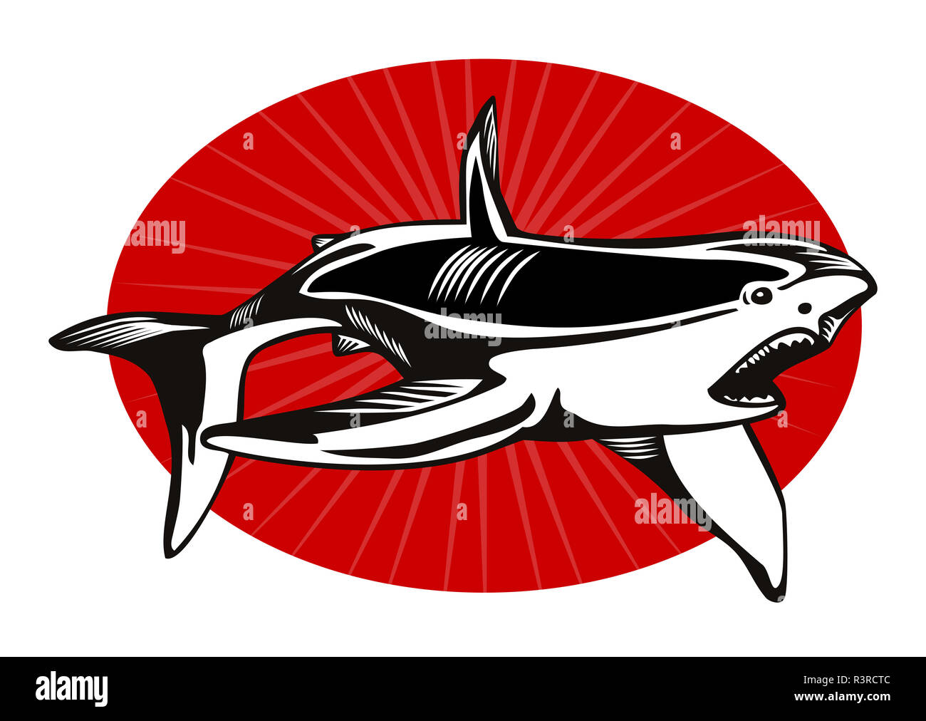 Attacking shark Cut Out Stock Images & Pictures - Alamy