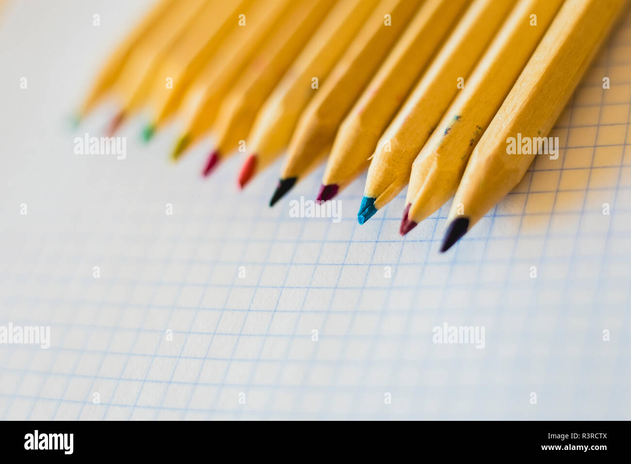 Pencils on graph paper hi-res stock photography and images - Alamy