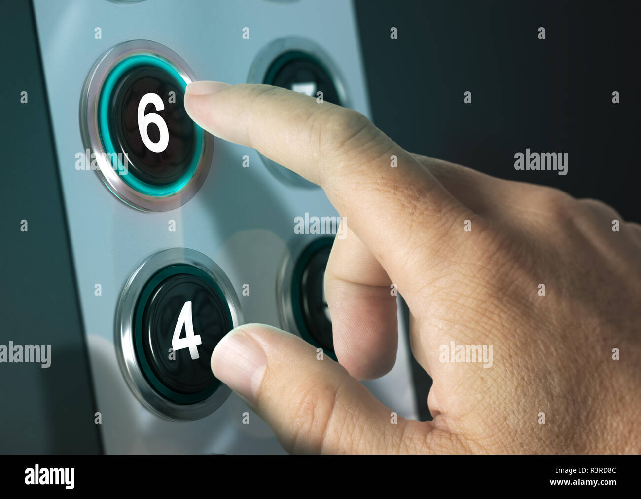 Elevator floor numbers hi-res stock photography and images - Alamy