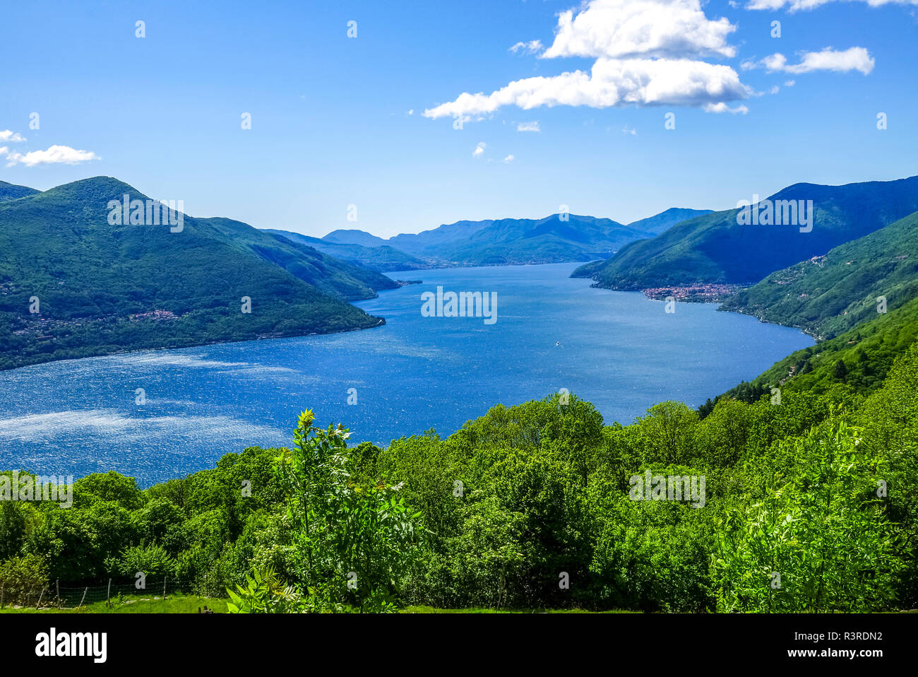 Switzerland, Ticino, View to Lago Maggiore Stock Photo - Alamy