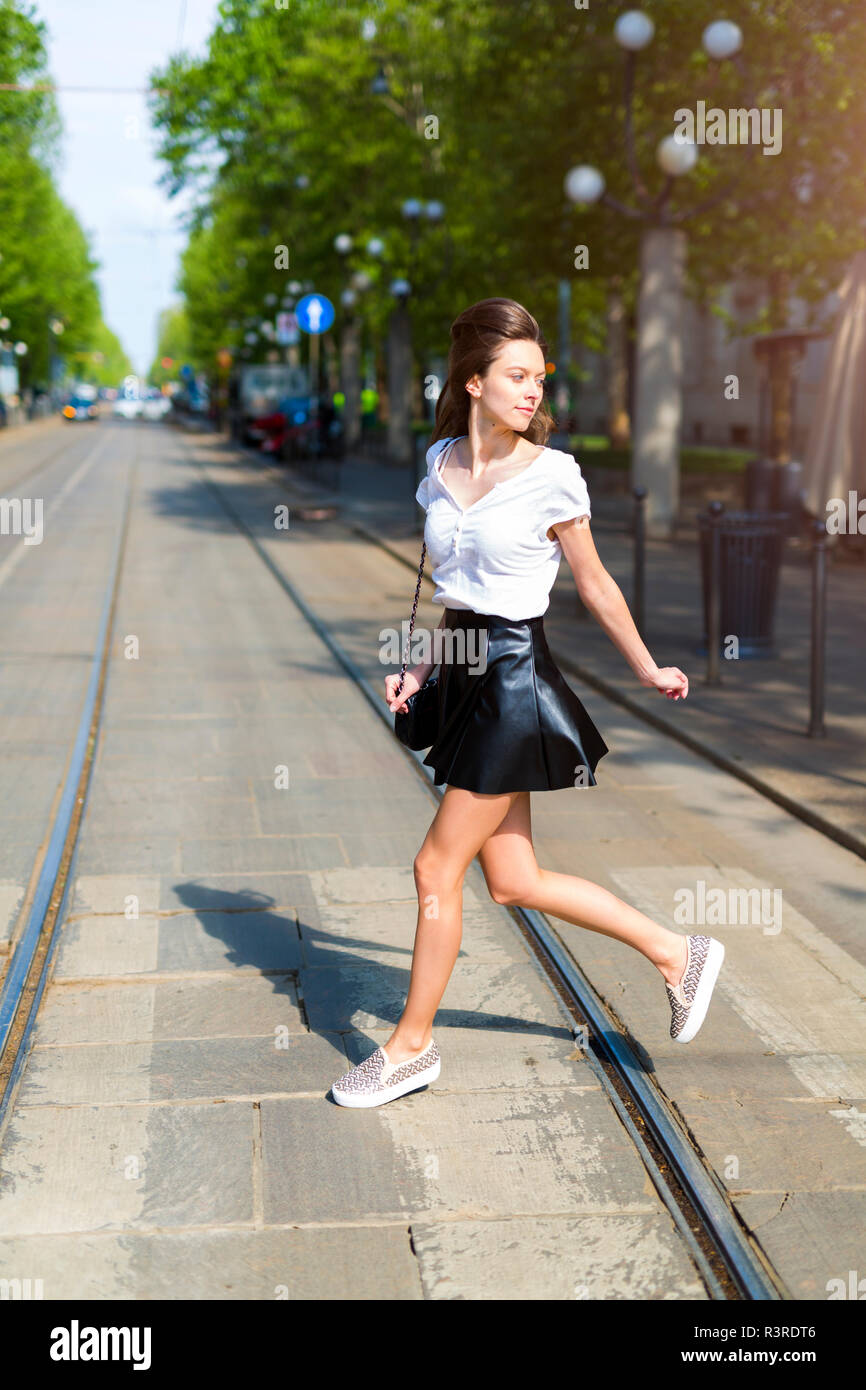 Tramway pedestrian crossing hi-res stock photography and images - Alamy