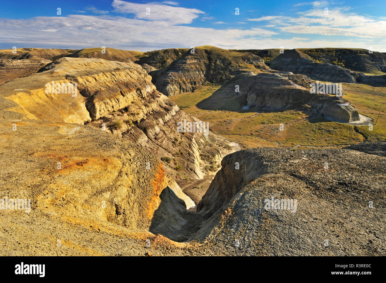 Canada, Saskatchewan, Big Muddy Badlands. Landscape from atop Castle ...
