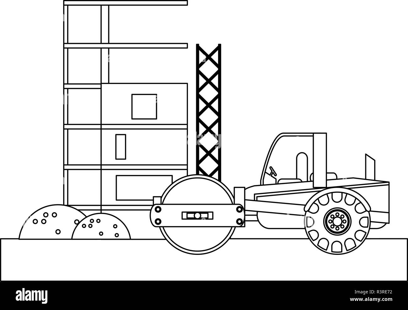 Compact construction equipment Stock Vector Images - Alamy