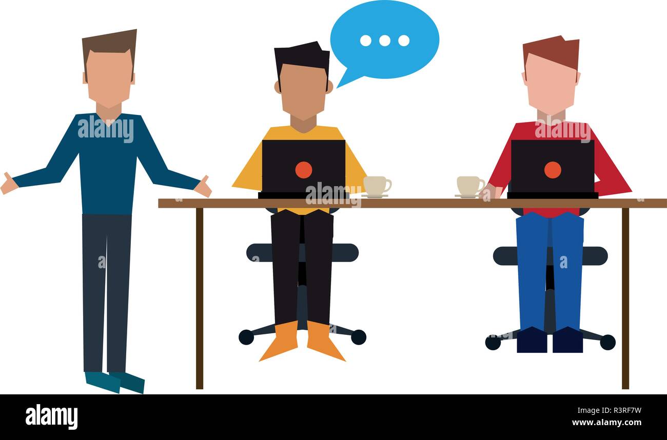 Laptop community speech bubble Stock Vector Images - Alamy