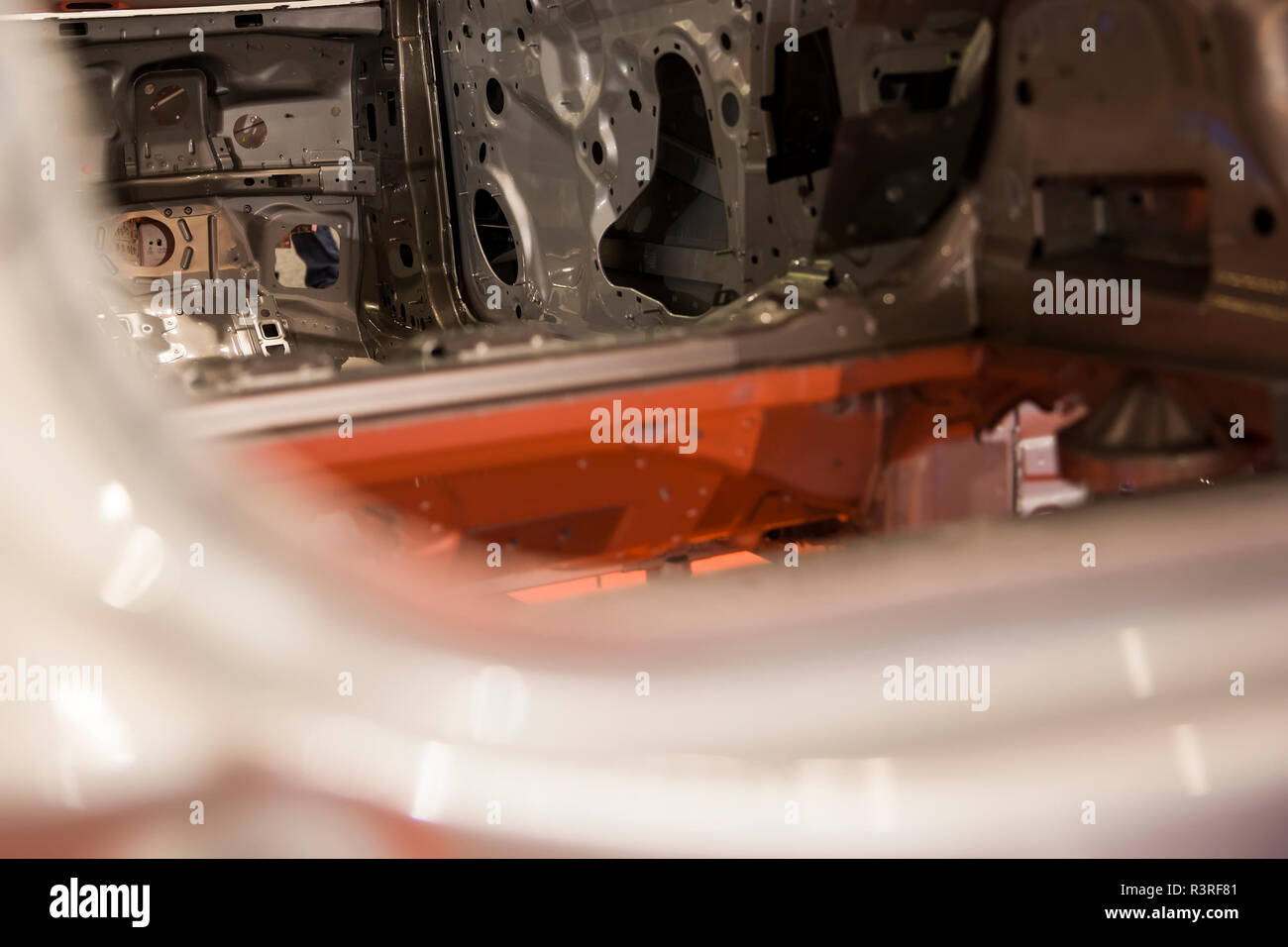 Detail of the sheet metal car production Stock Photo - Alamy