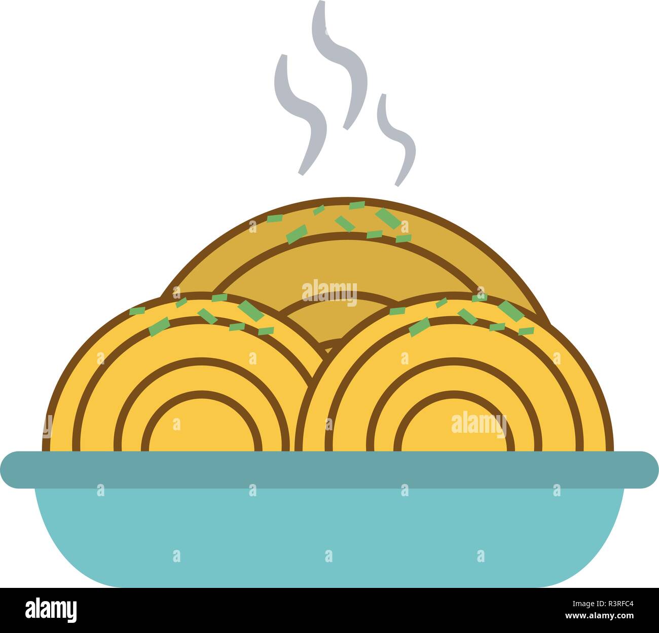 Cooked ramen noodles Stock Vector Images - Alamy