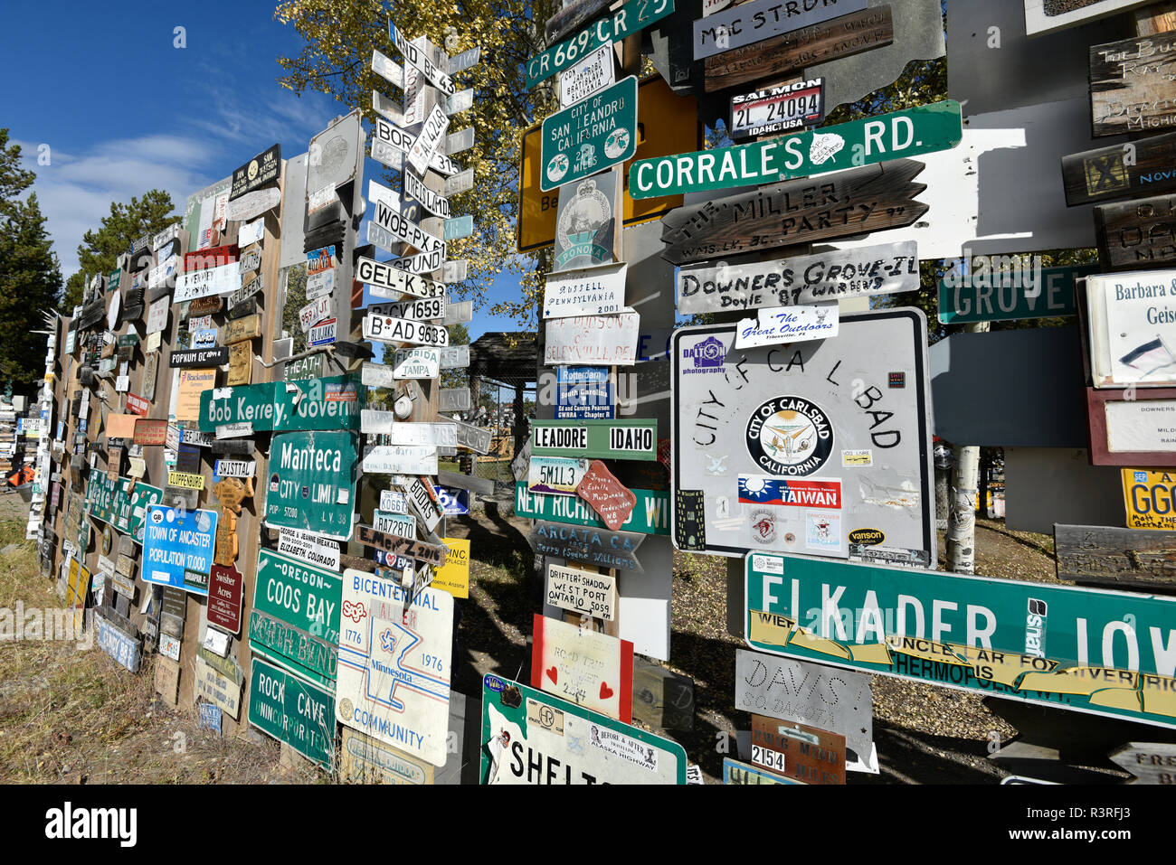 Watson Lake, Signpost Forest, Yukon, Canada Stock Photo - Alamy