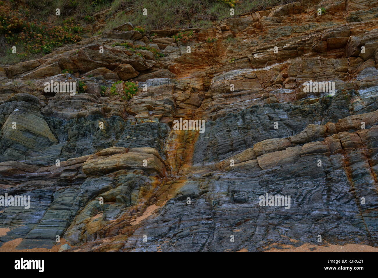 rocky rock on the brittany coast Stock Photo - Alamy