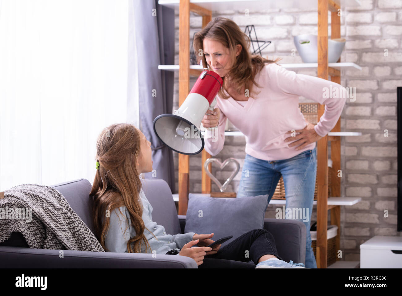 Angry mother shouting hi-res stock photography and images - Alamy
