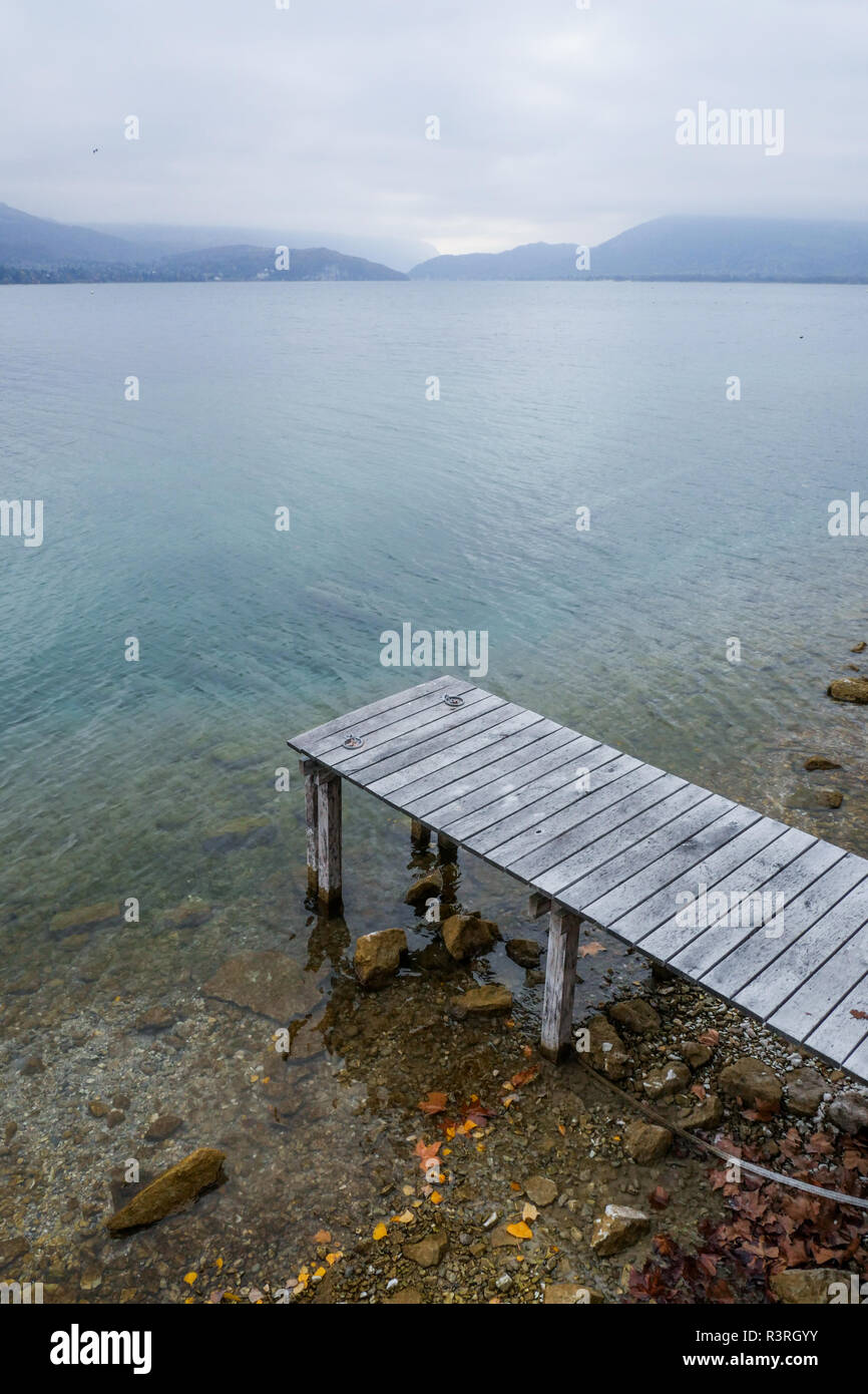 Waters level of Annecy Lake continue to decline, Annecy, France Stock ...