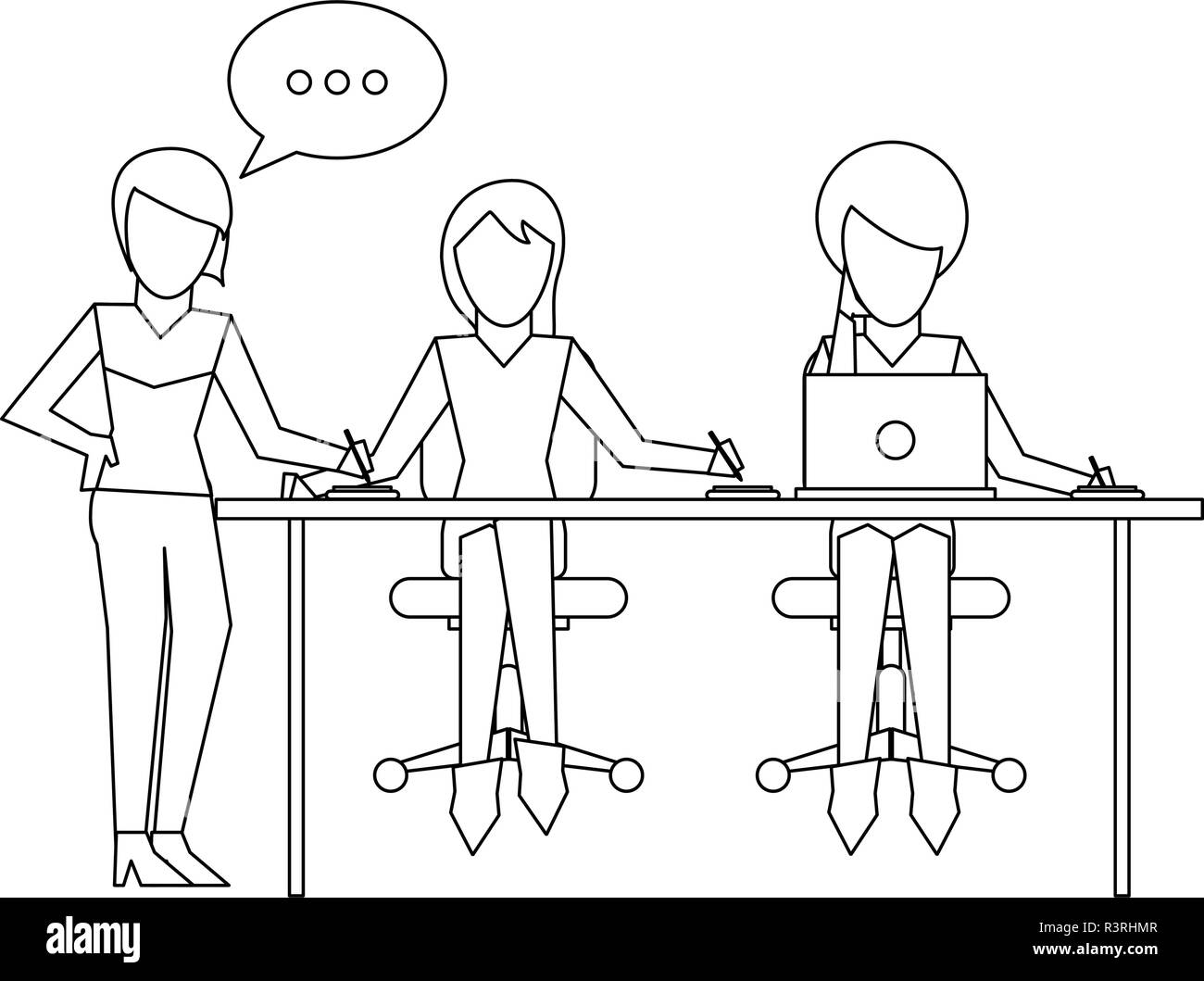 Coworkers communication Black and White Stock Photos & Images - Alamy