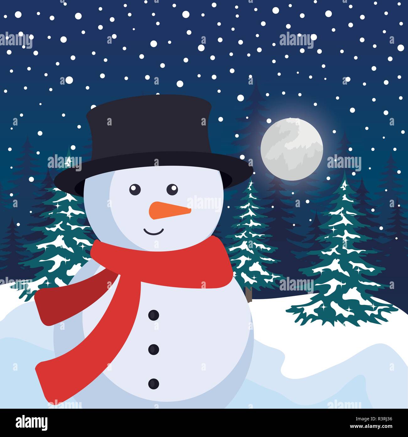 Snowman environment Stock Vector Images - Alamy