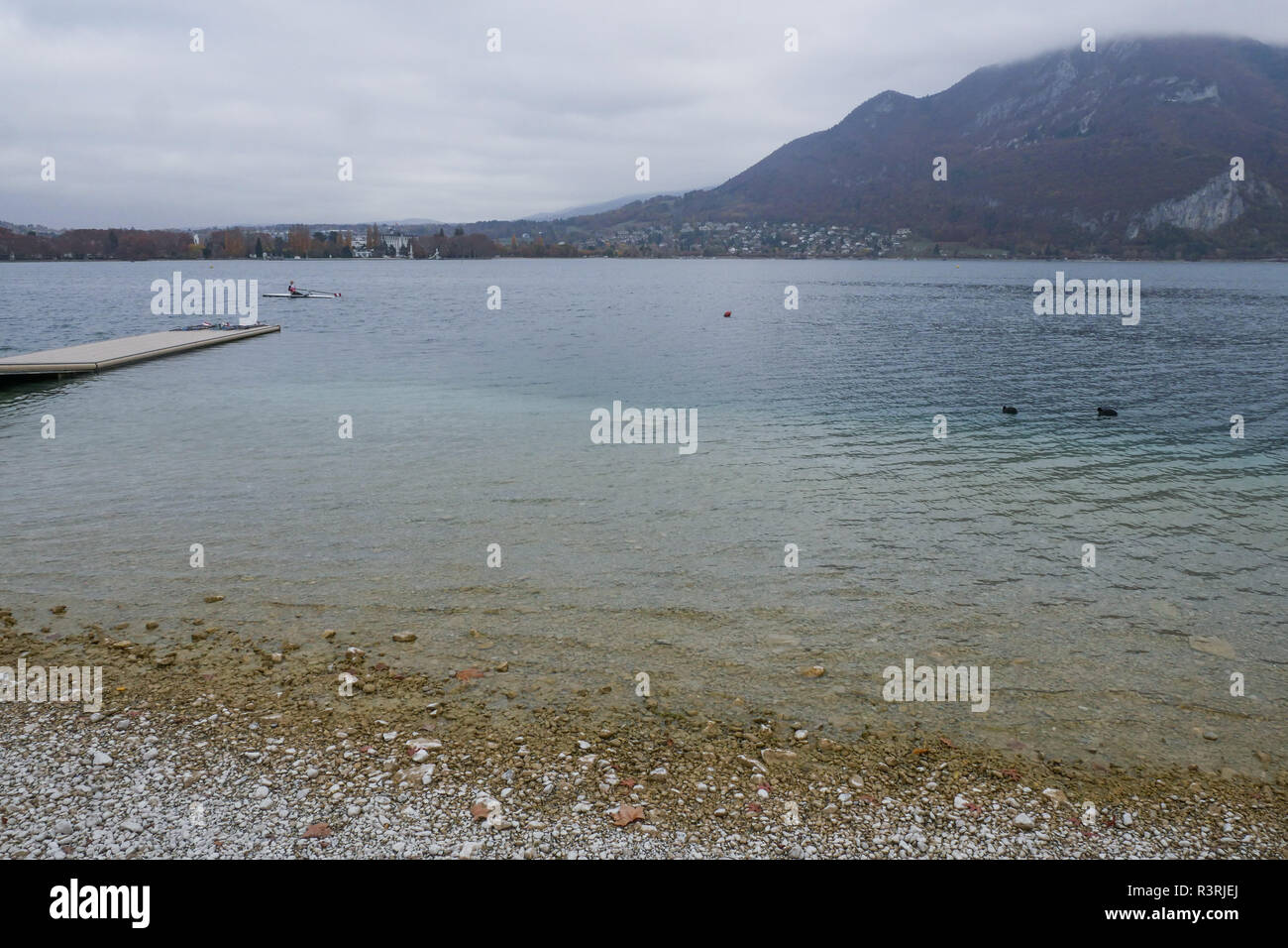 Waters level of Annecy Lake continue to decline, Annecy, France Stock ...