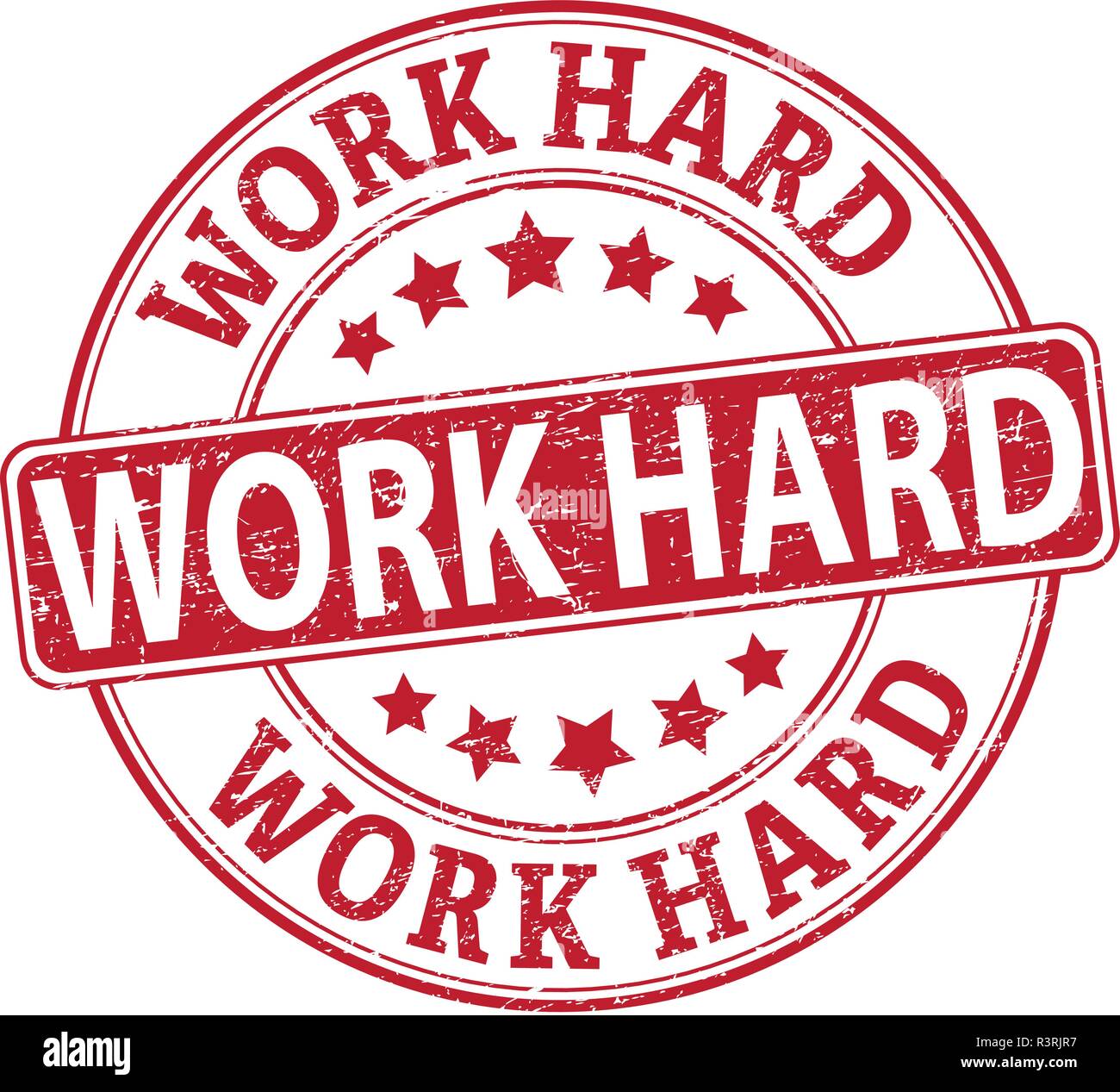 red rubber web stamp with stars on white background Stock Vector Image ...