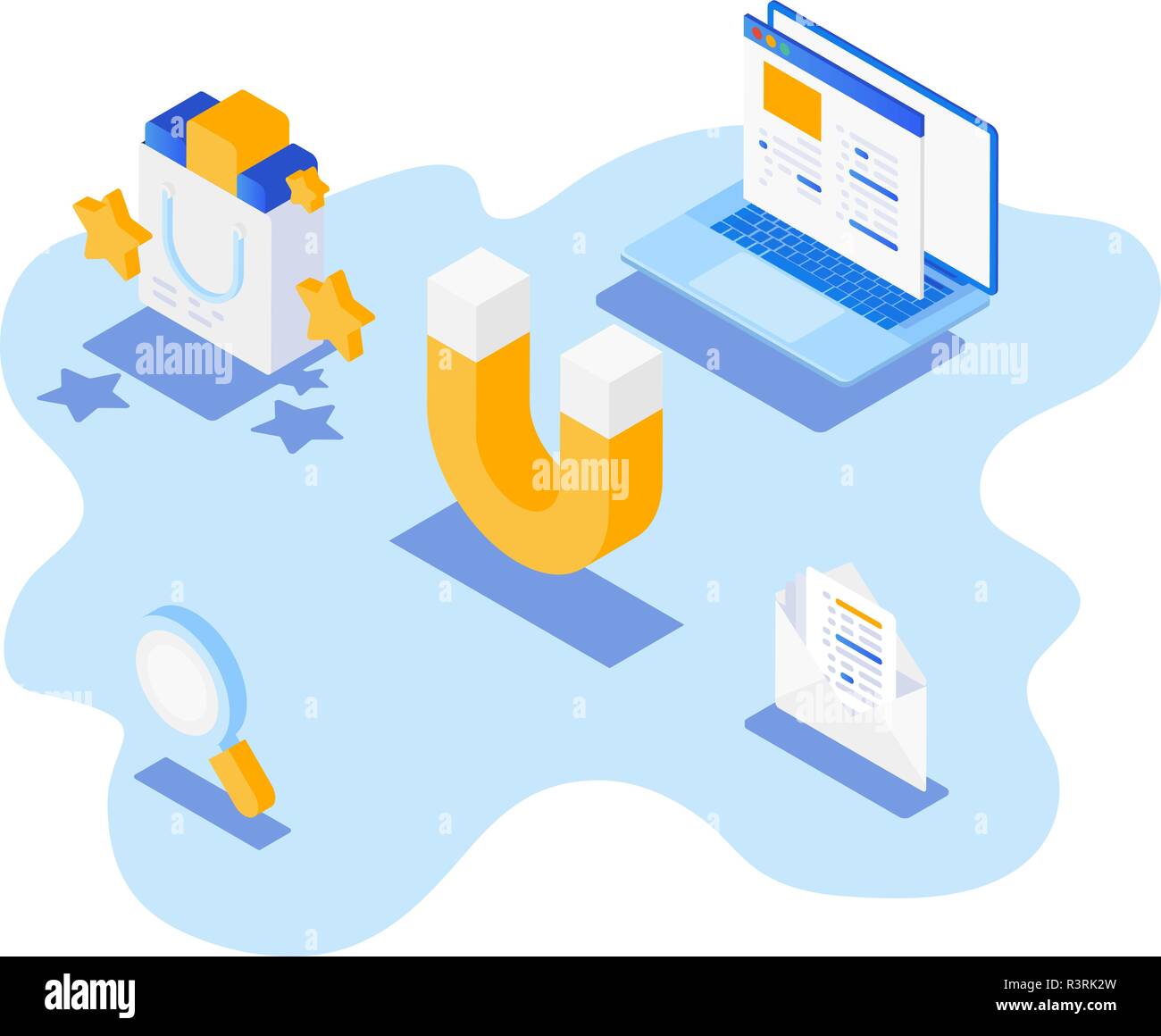 Attracting online customers. Digital inbound marketing. Customer ...