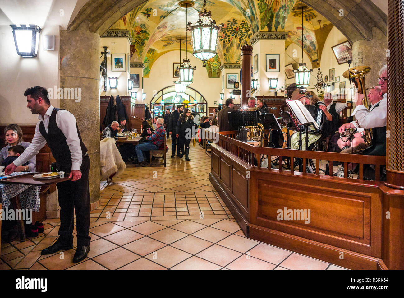 Germany, Bavaria, Munich. Hofbrauhaus, oldest beer hall in Munich Stock ...