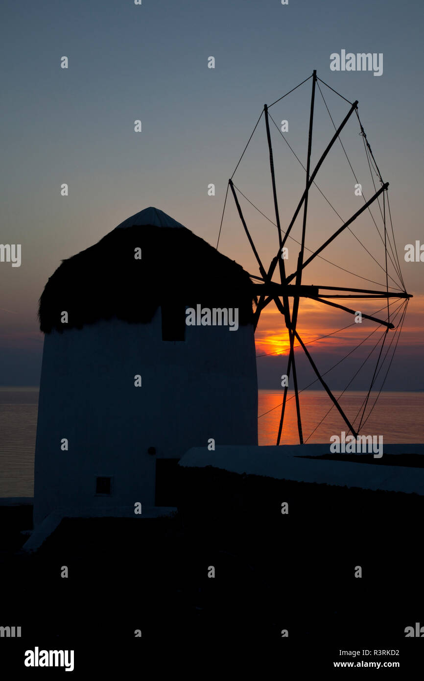 Greece, Mykonos, Windmill Stock Photo - Alamy