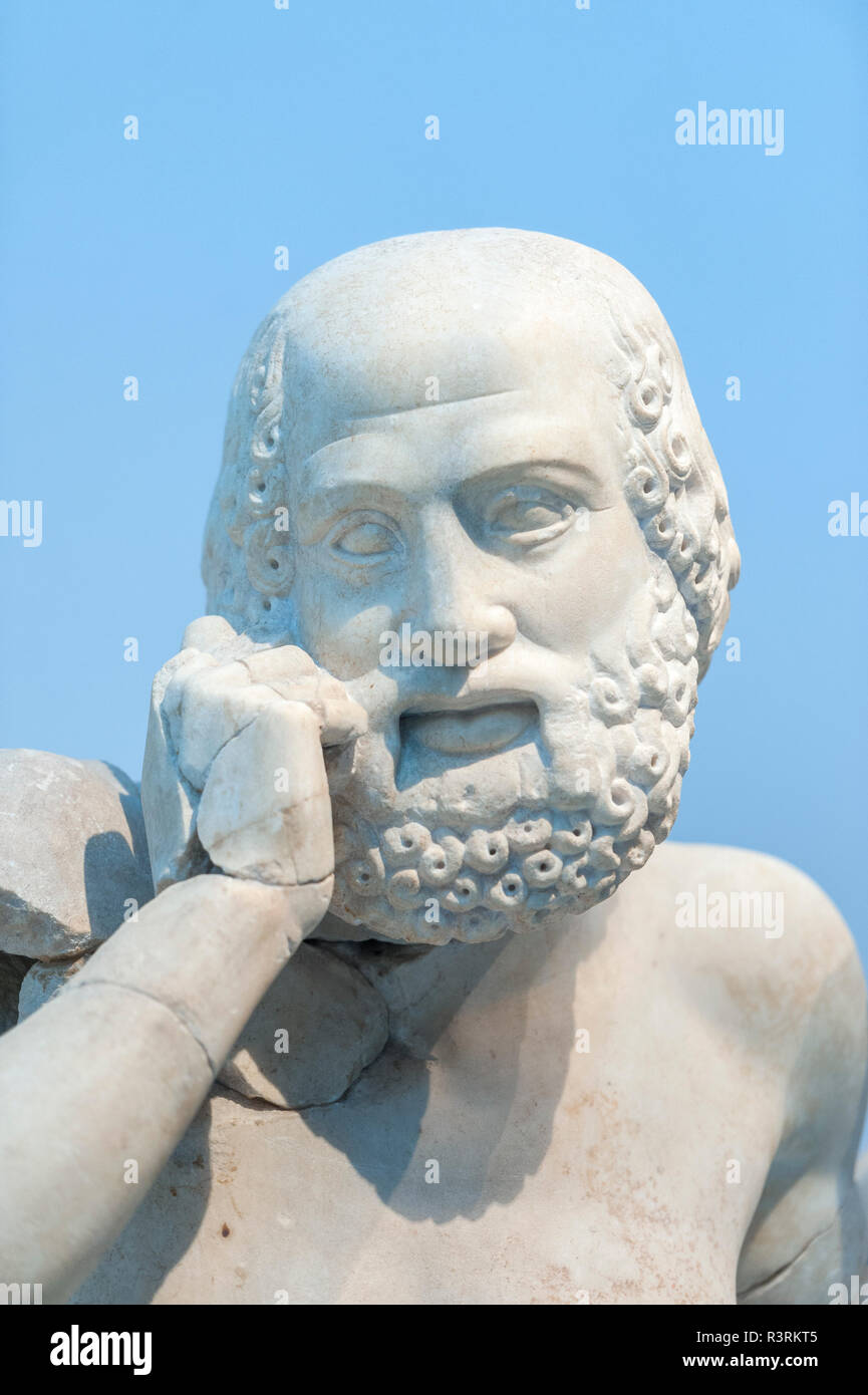 Sculpture of Seer from Temple of Zeus, Olympia Museum, Olympia, Greece ...