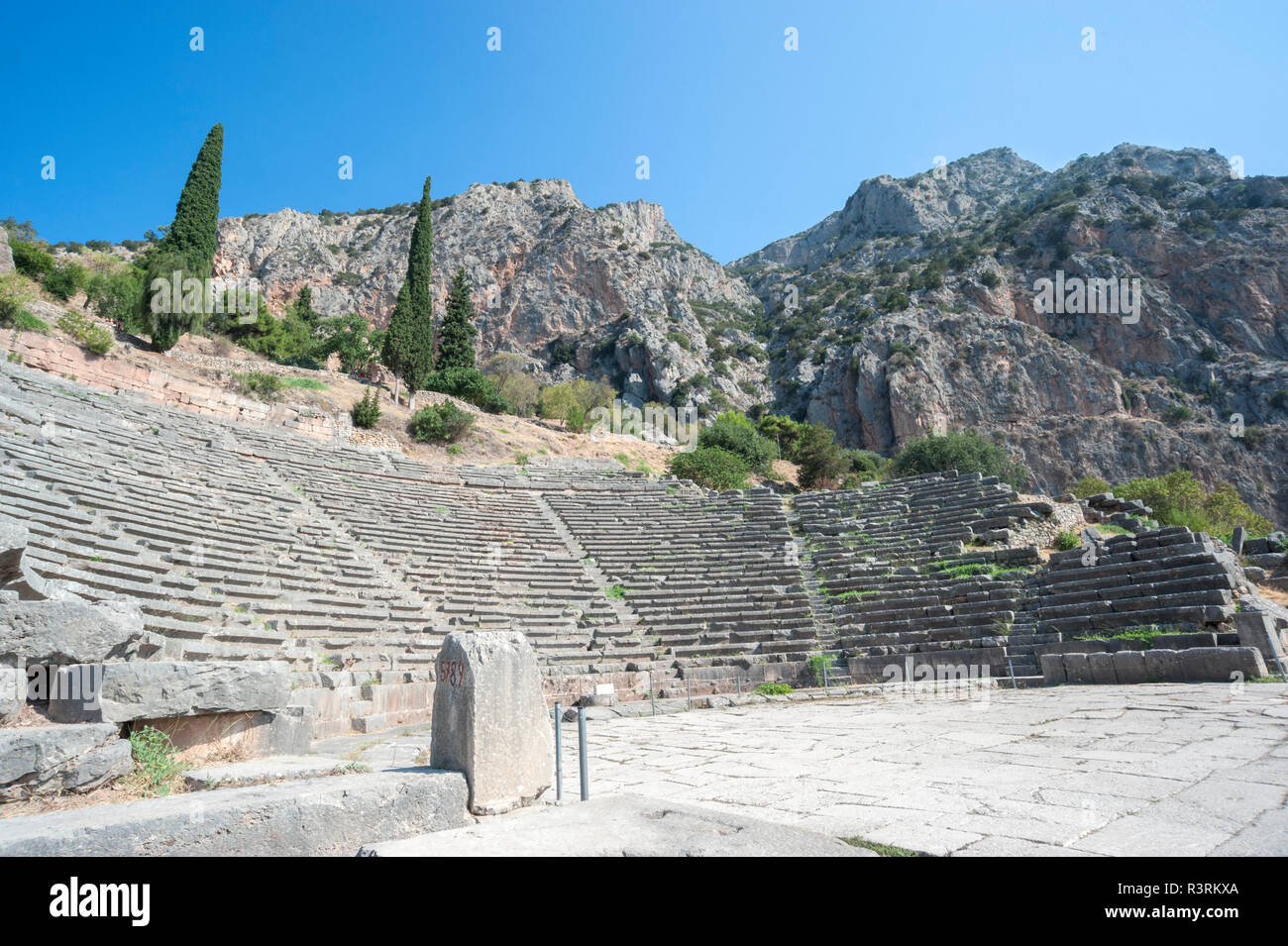 Ancient theatre, Delphi, Greece Stock Photo - Alamy