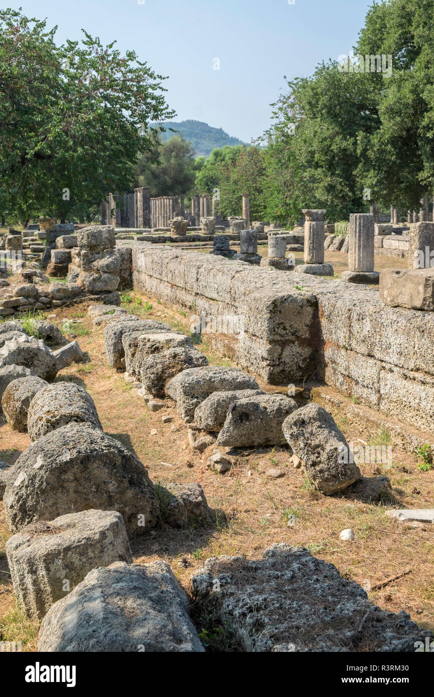 Ancient Greek ruins, gymnasium, Olympia, Greece, Europe Stock Photo - Alamy