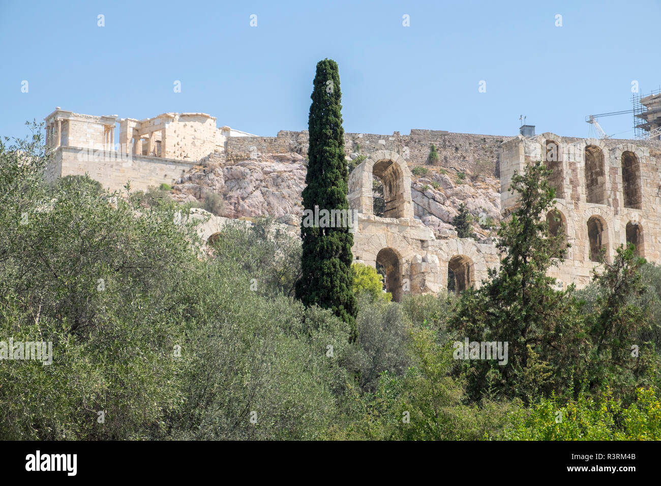 Parthenon and theatre, Acropolis, Athens, Greece, Europe Stock Photo ...