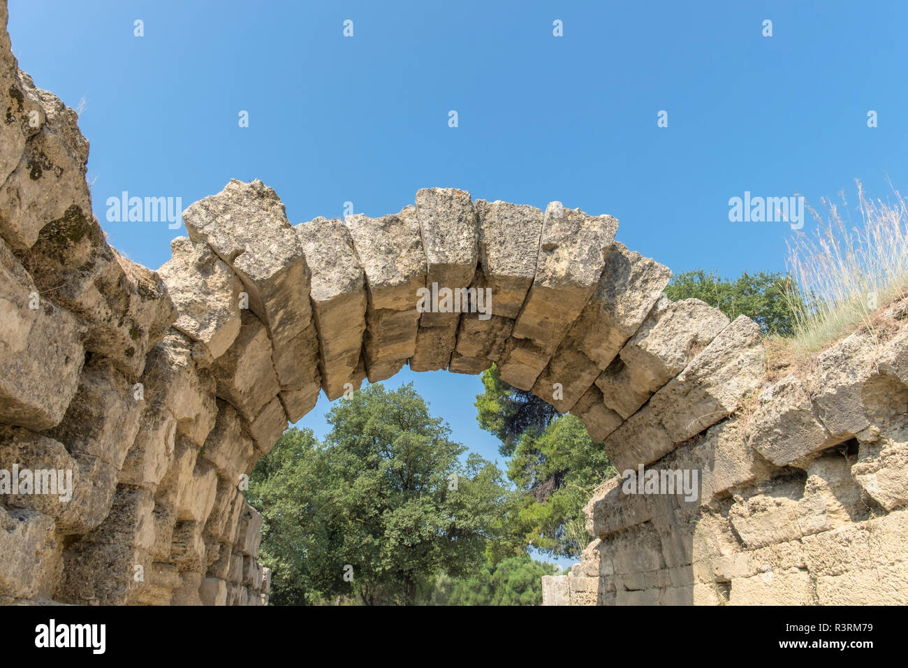 Stadium archway, Ancient Greek ruins, Olympia, Greece Stock Photo - Alamy