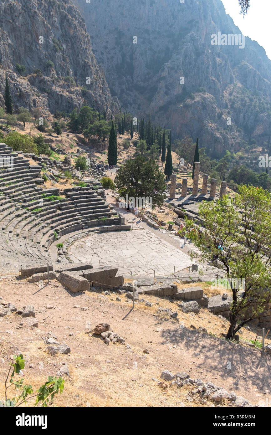 Ancient theatre, Delphi, Greece Stock Photo - Alamy