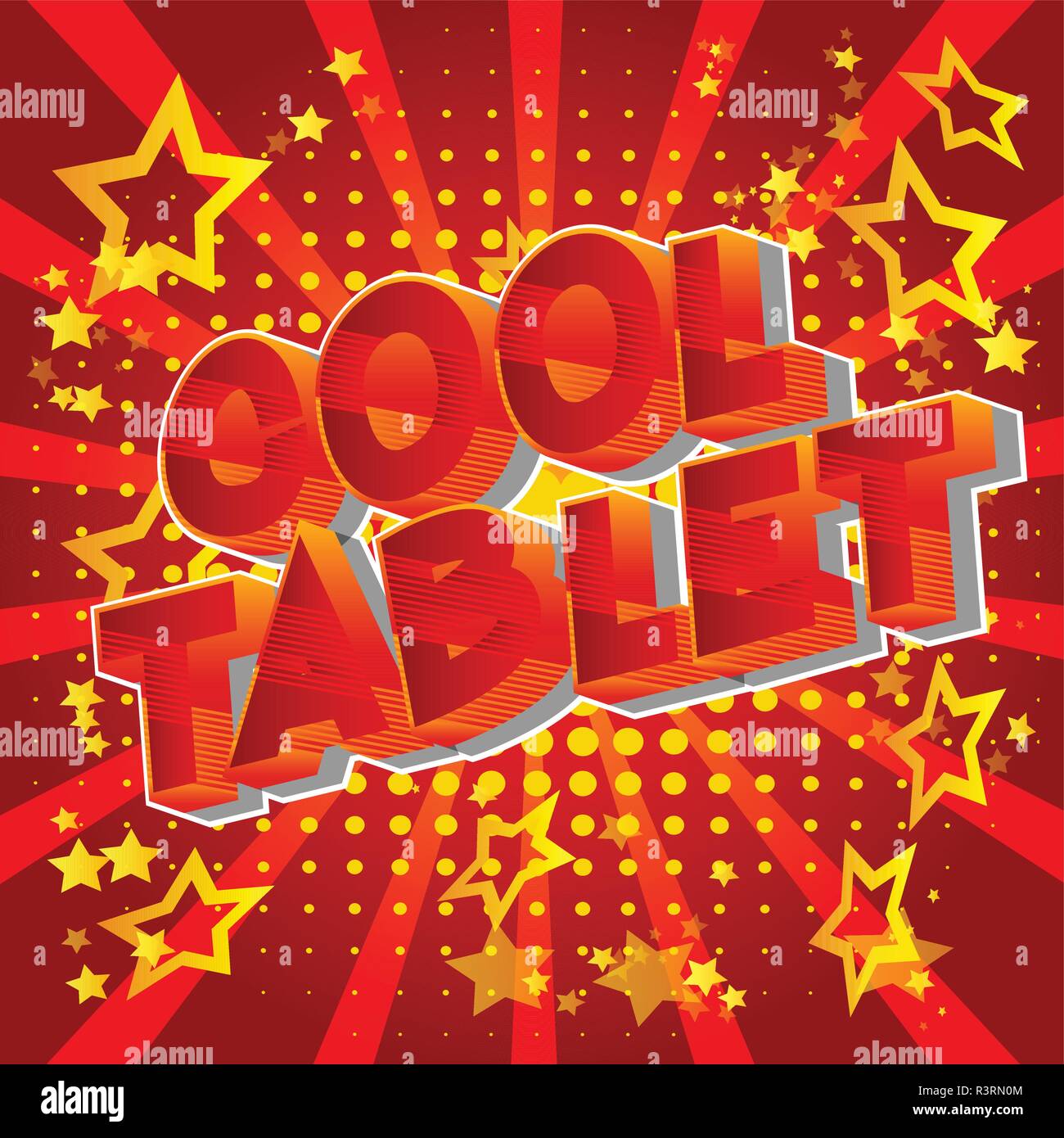 Cool Tablet - Vector illustrated comic book style phrase Stock Vector ...