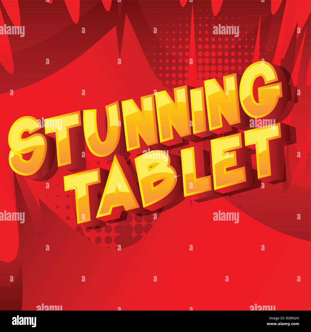 Cartoon illustration tablet super hero Stock Vector Images - Alamy