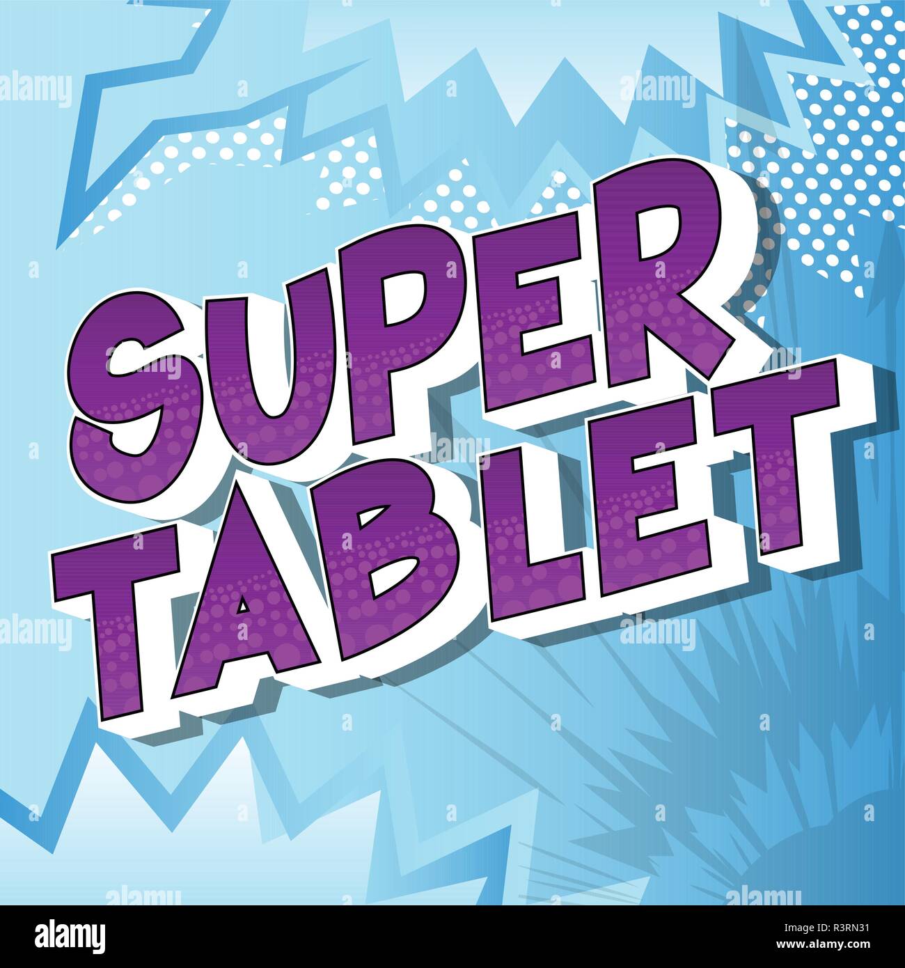 Super Tablet - Vector illustrated comic book style phrase Stock Vector ...