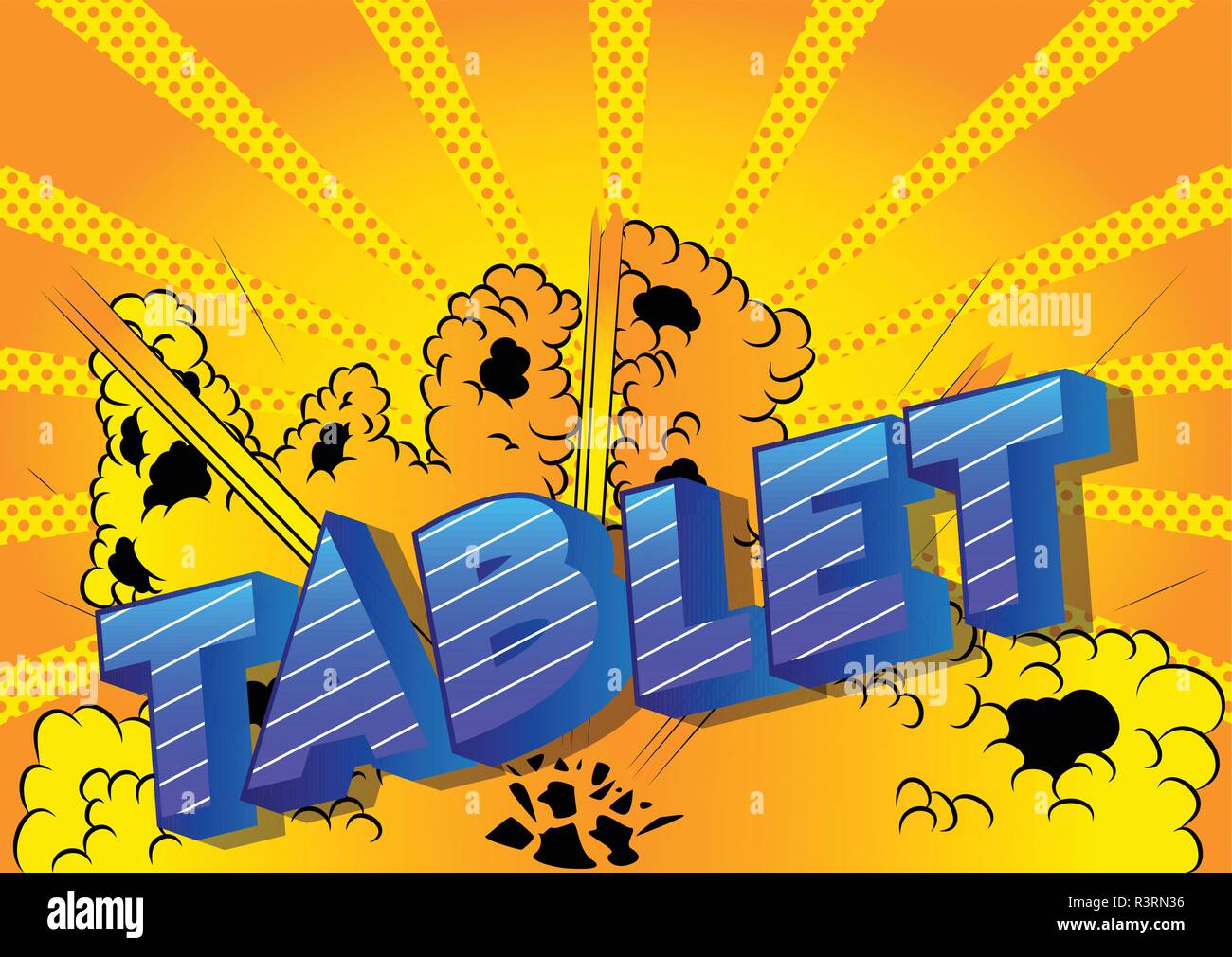 Tablet - Vector illustrated comic book style phrase Stock Vector Image ...