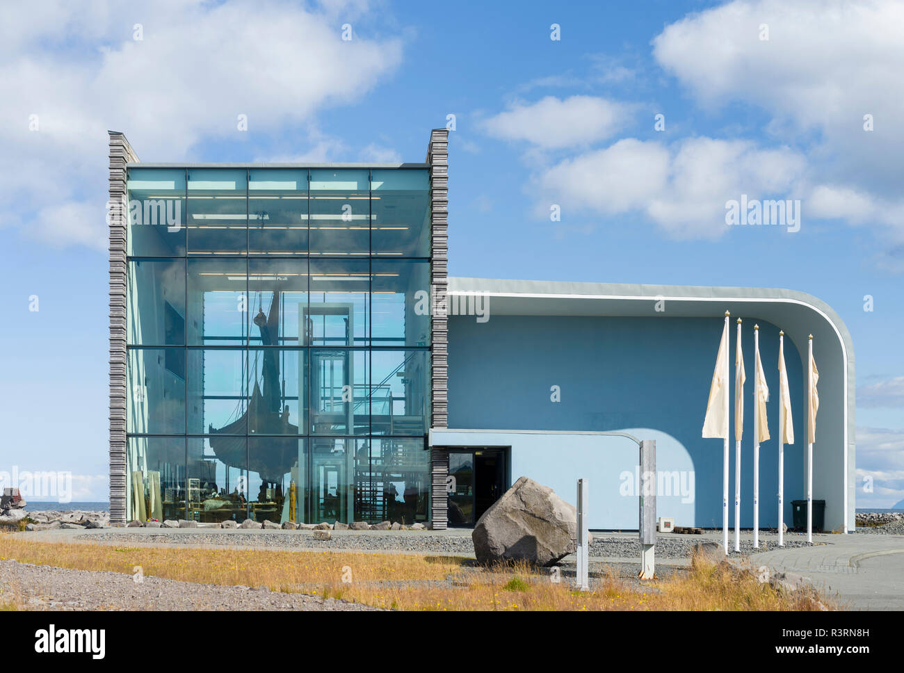Vikingaheimar (Viking World), Museum in Keflavik displaying a seaworthy ...