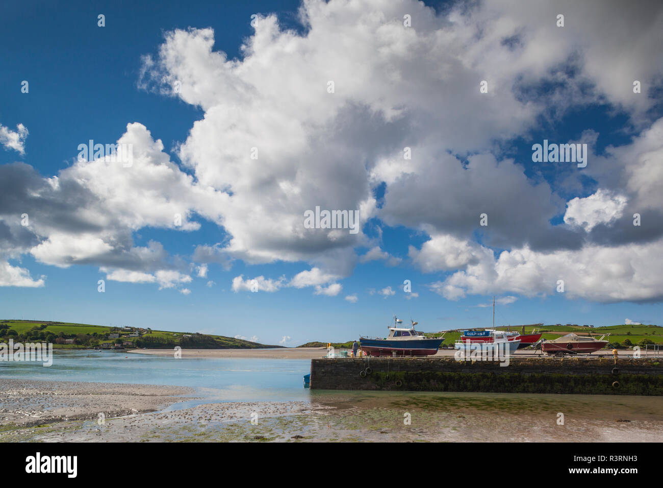 Ireland, County Cork, Ring, fishing boats on Clonakilty Bay Stock Photo ...