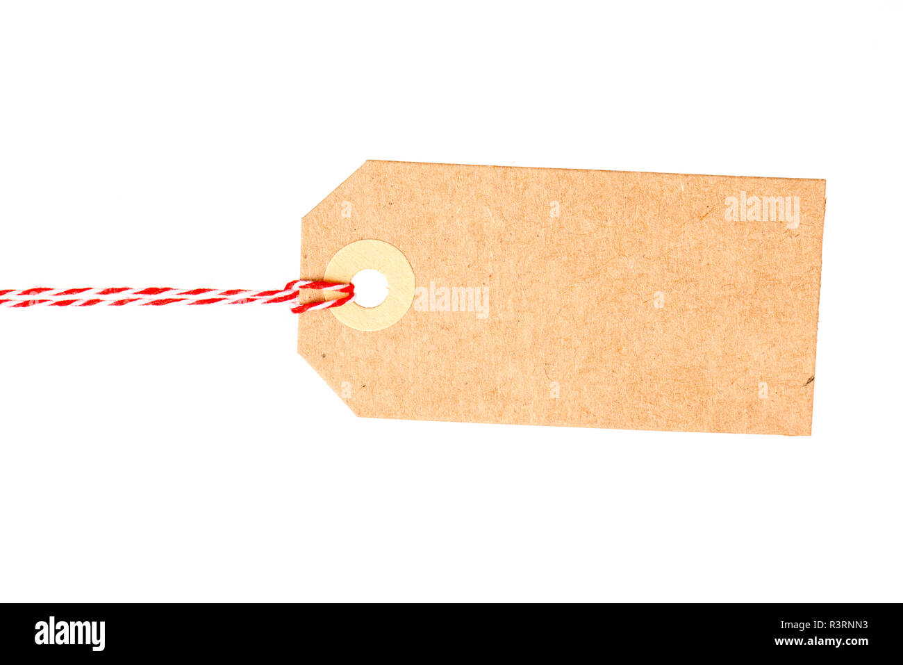 Close up detail of recycled paper tag Stock Photo - Alamy