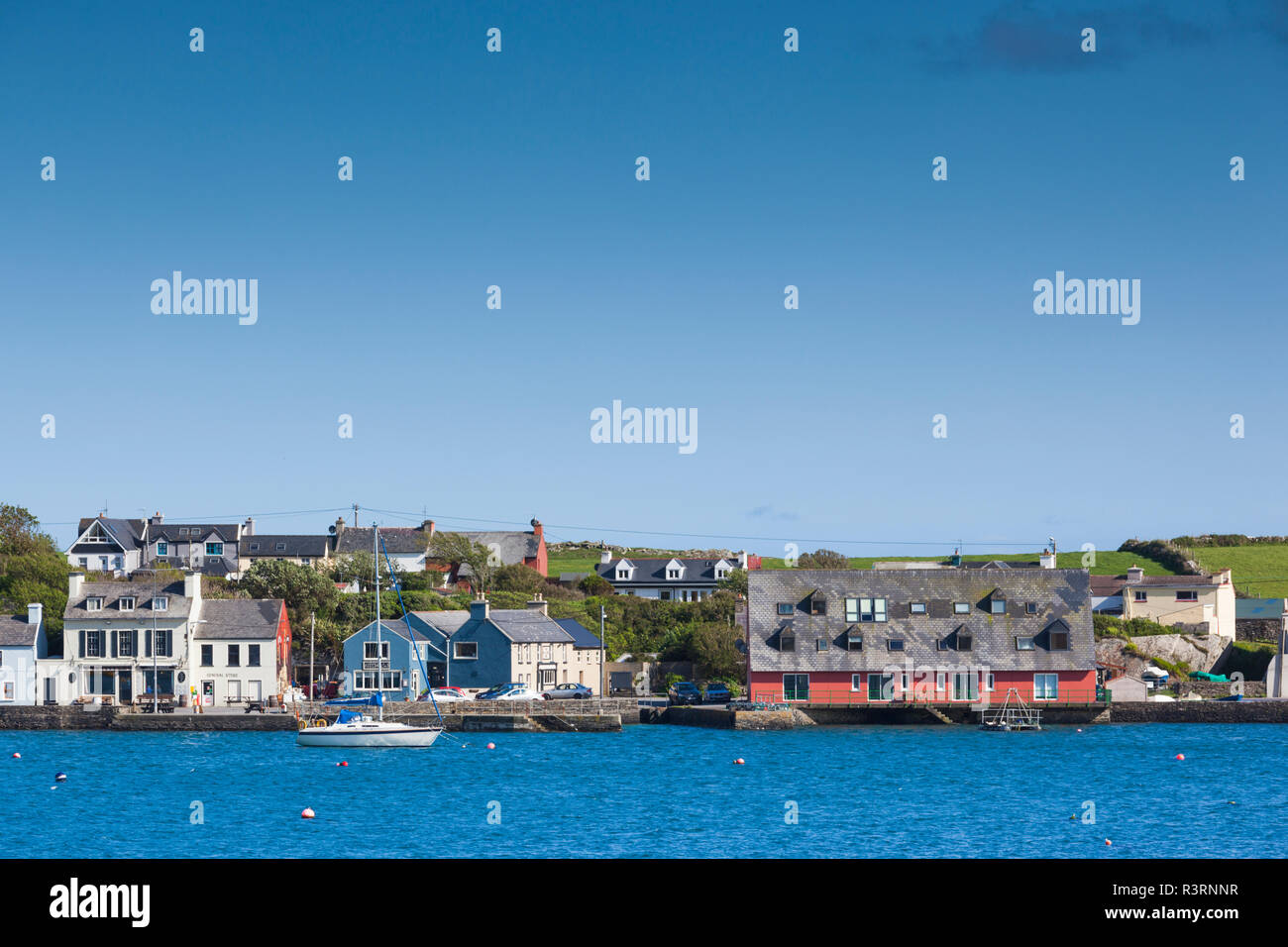 Ireland, County Cork, Mizzen Head Peninsula, Crookhaven, village view ...