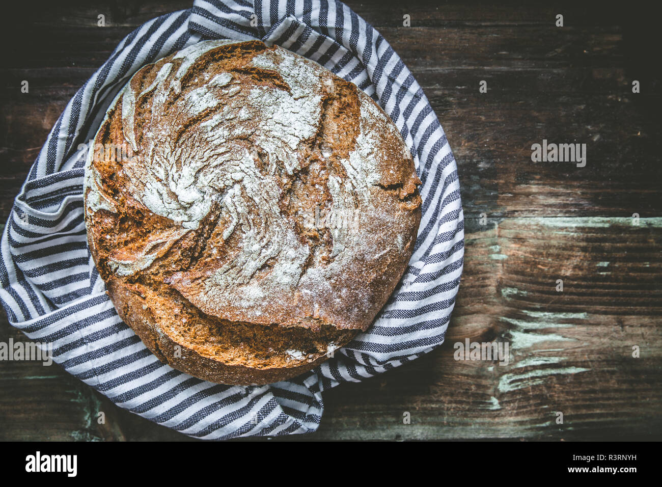 Fresh Organic rye bread mixed bread Stock Photo - Alamy