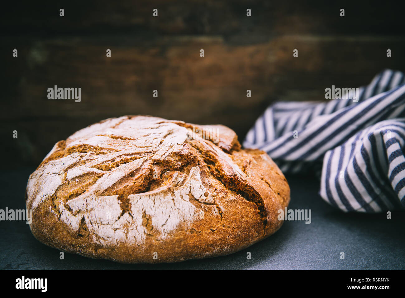 Fresh Organic rye bread mixed bread Stock Photo - Alamy