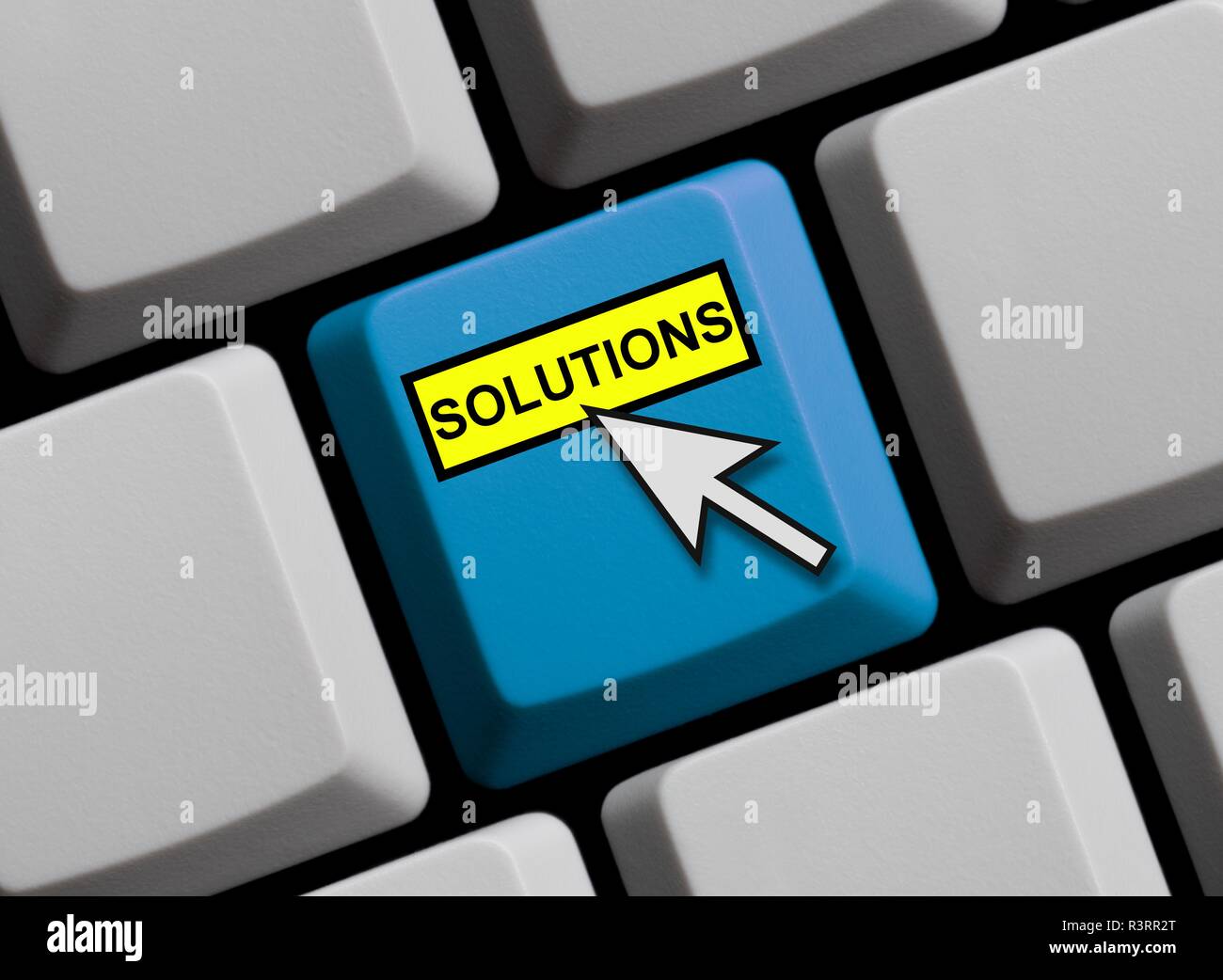 computer keyboard: solutions Stock Photo - Alamy