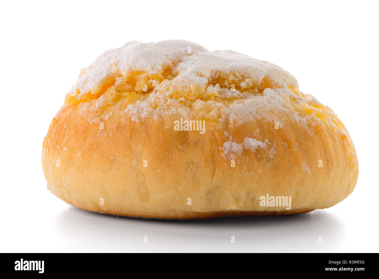 Traditional Portuguese coconut pastry called Pao de Deus isolated on ...