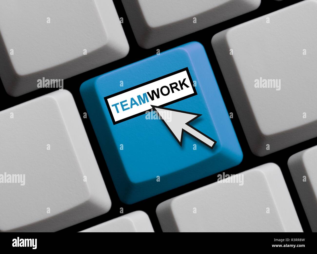 computer keyboard: teamwork Stock Photo - Alamy