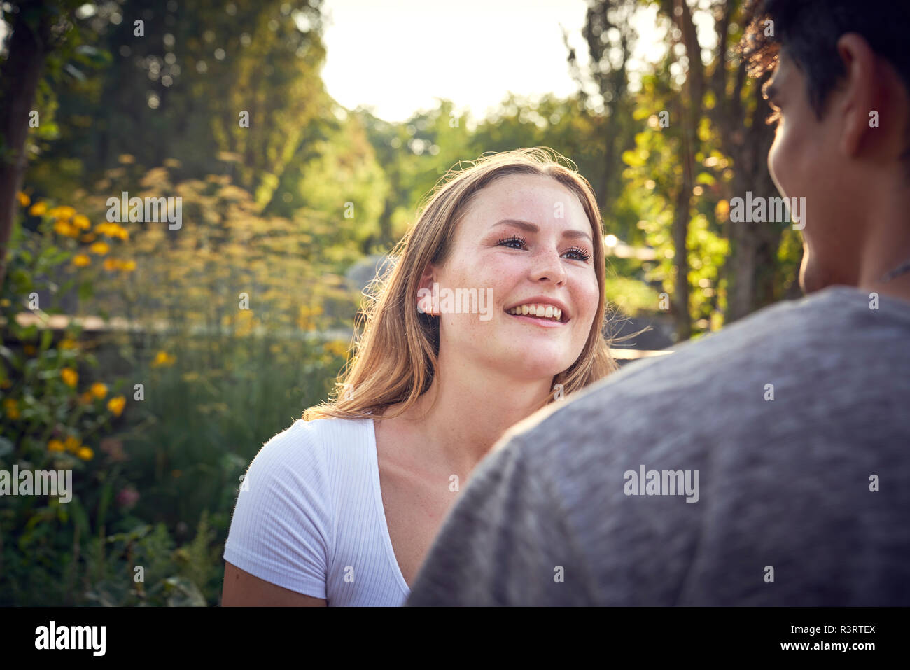 Two women flirting with each other hi-res stock photography and images ...