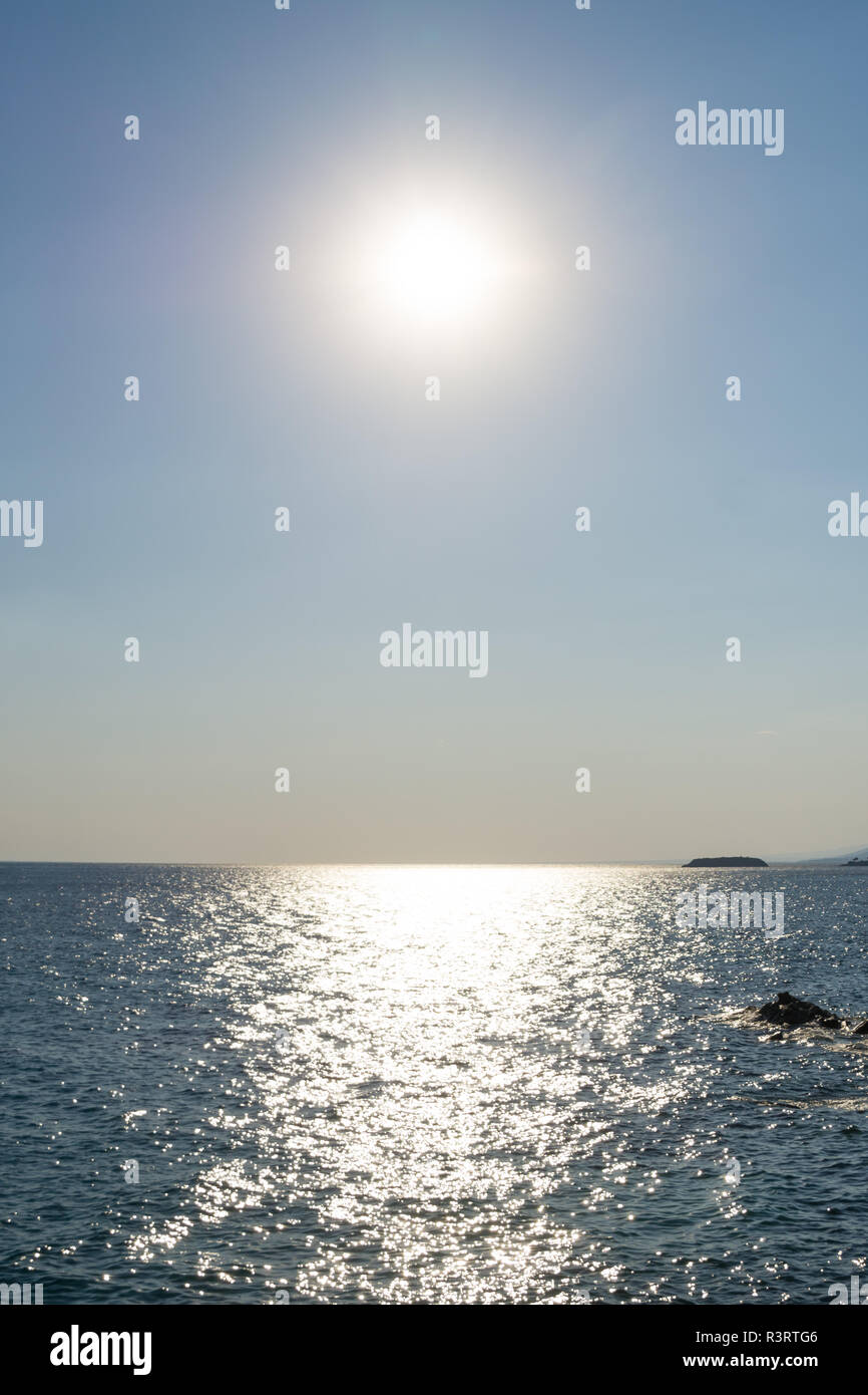 Sea water on sunny day, nature background. Ocean view on sunny summer ...