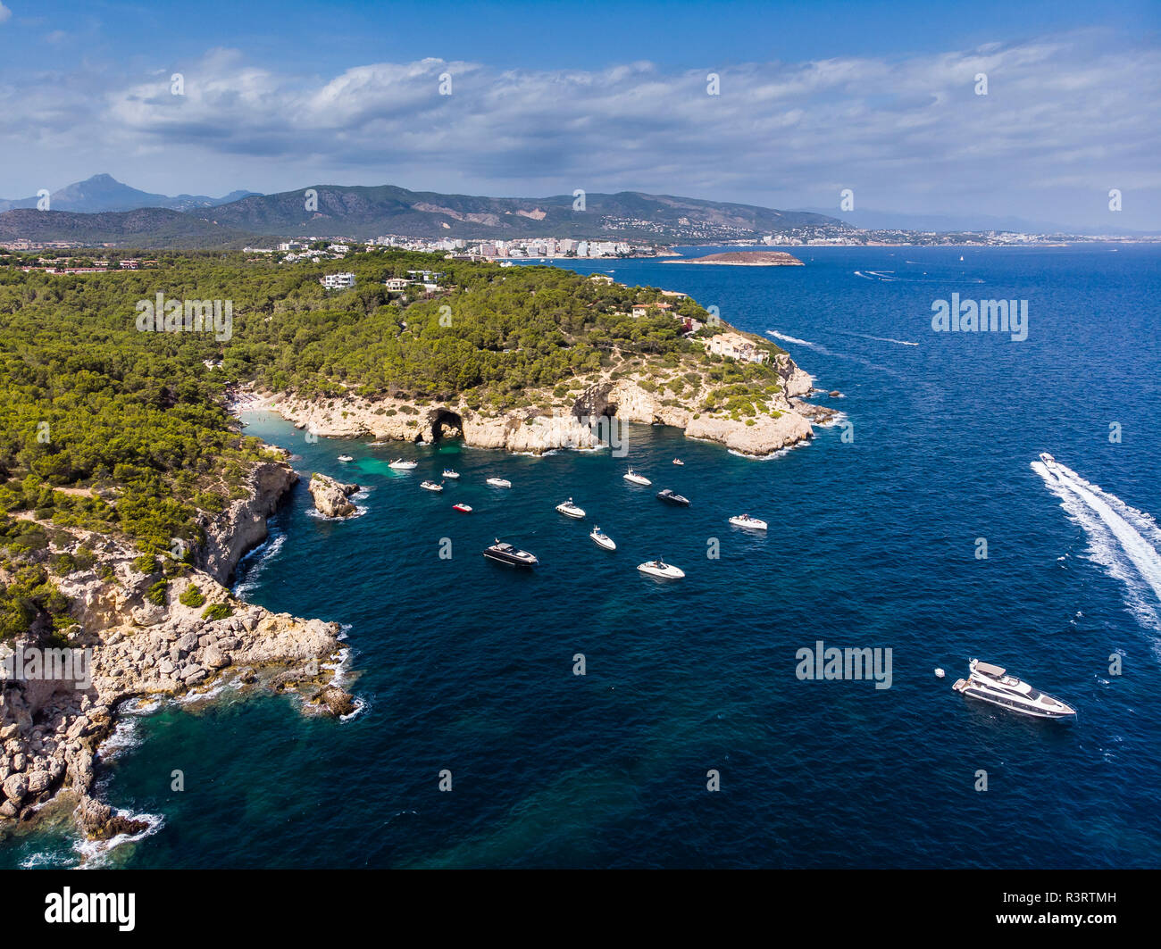 Aerial bay cala falco cala bella donna hi-res stock photography and ...