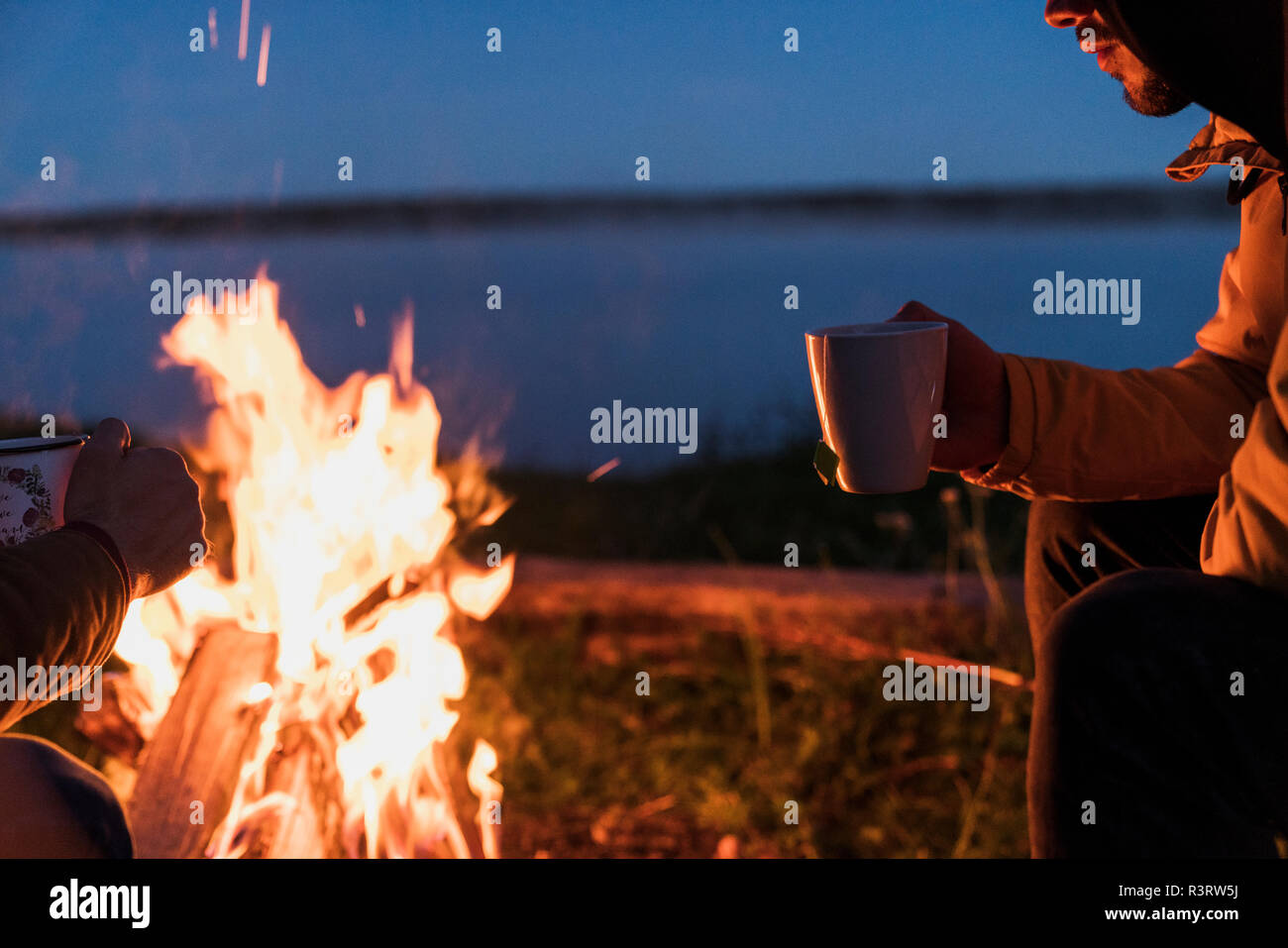 Watching campfire hi-res stock photography and images - Alamy