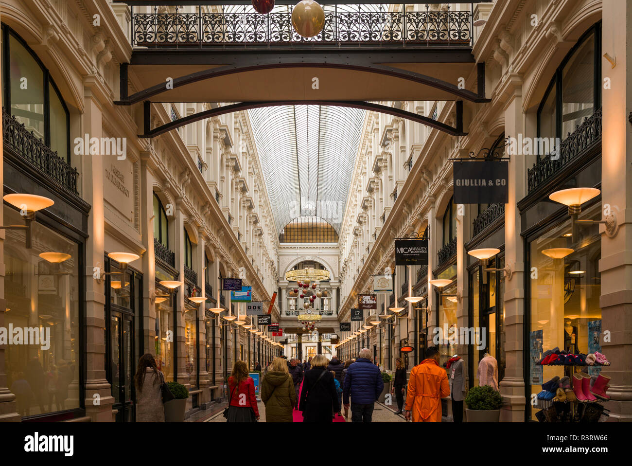 Netherlands, The Hague. De Passage, 19th century shopping arcade ...