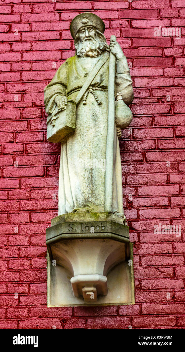 Ancient Dutch Statue Street Near Dam Square. Amsterdam, Holland ...