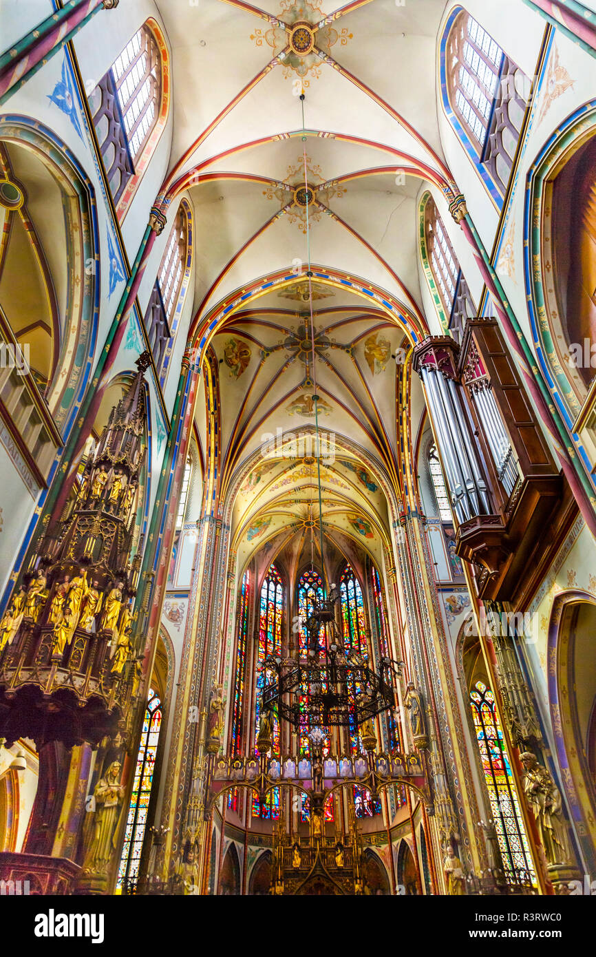 Christ Crucifix Stained Glass De Krijtberg Church. Amsterdam, Holland ...