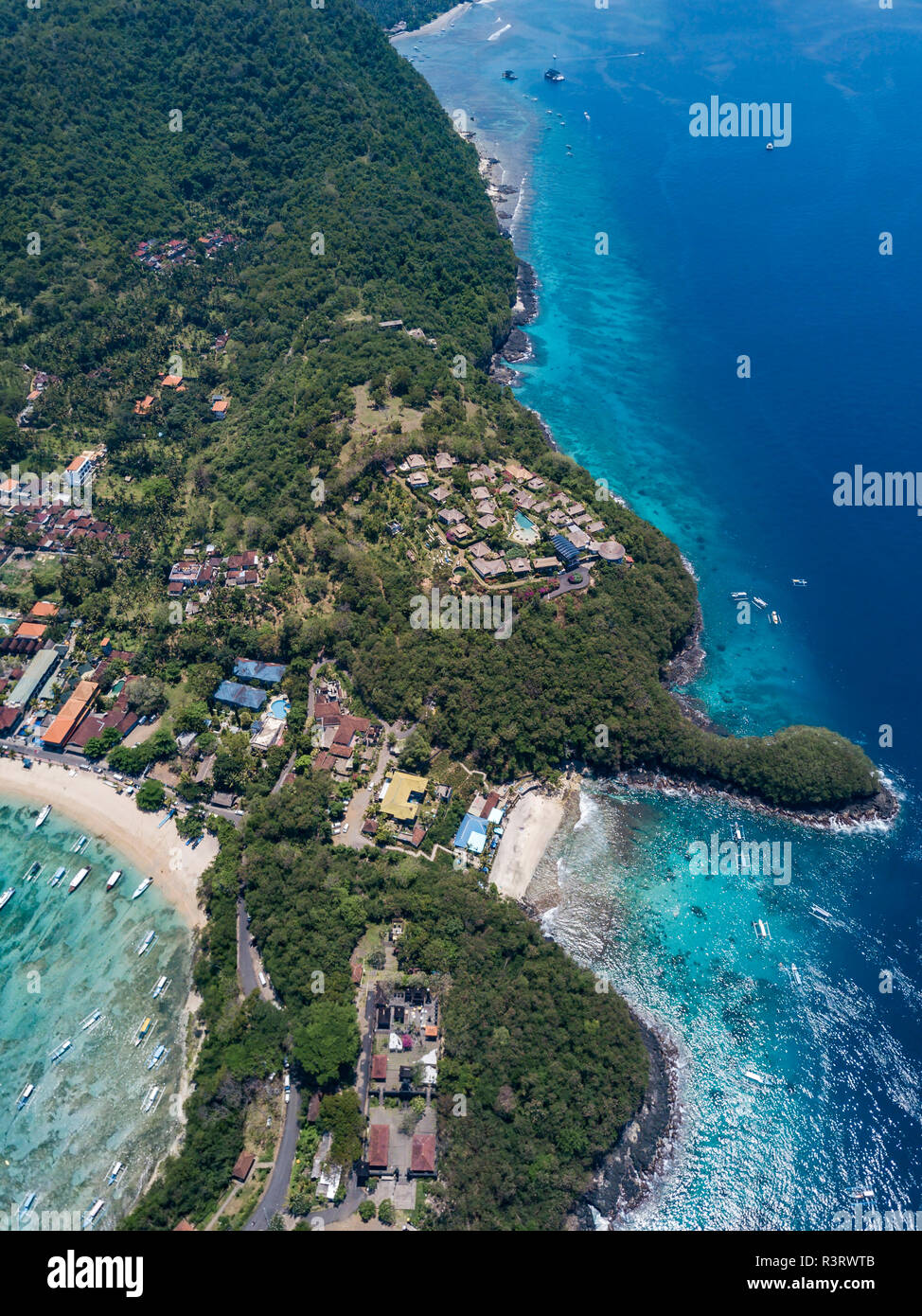Indonesia, Bali, Aerial view of Blue Lagoon beach Stock Photo - Alamy
