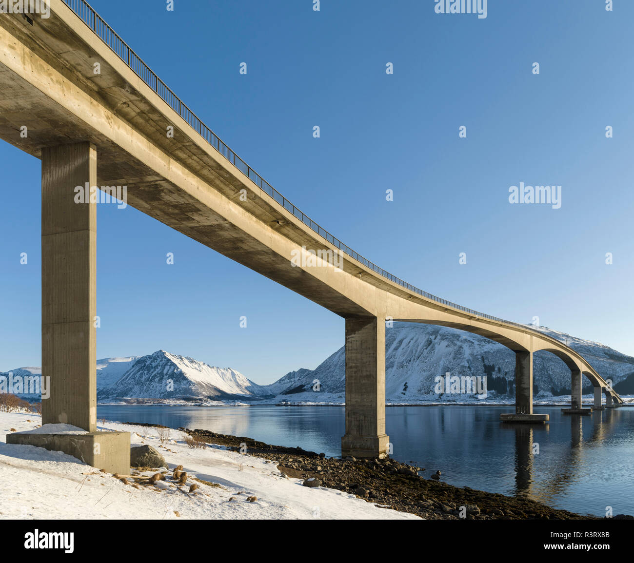 Bridge vestvagoy gimsoya lofoten islands hi-res stock photography and ...