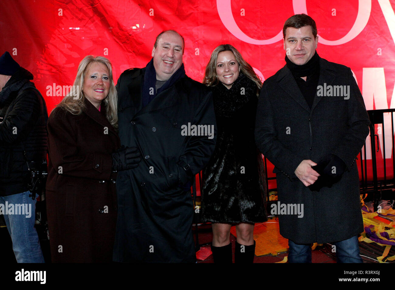 NEW YORK, NY - DECEMBER 31: Michelle Farnan-Abdinoor, Mike Abdinoor ...